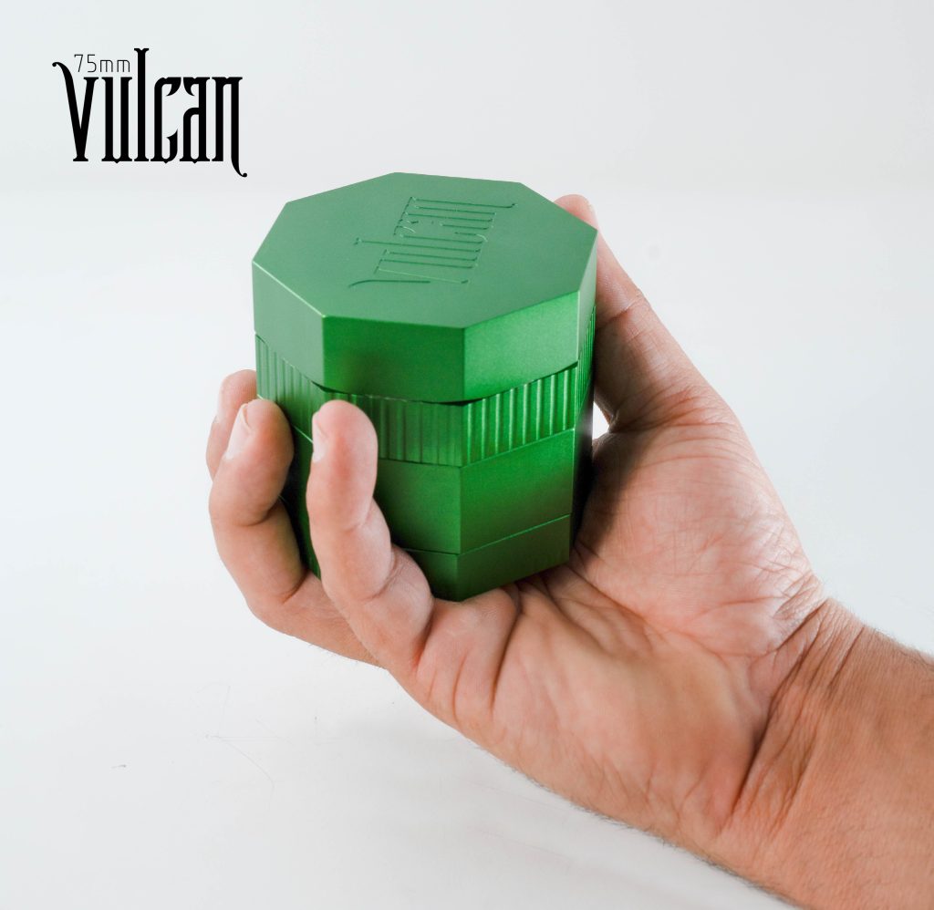 Vulcan 75mm Fully Magnetic 4pc Herb Grinder-Green - Octodabz