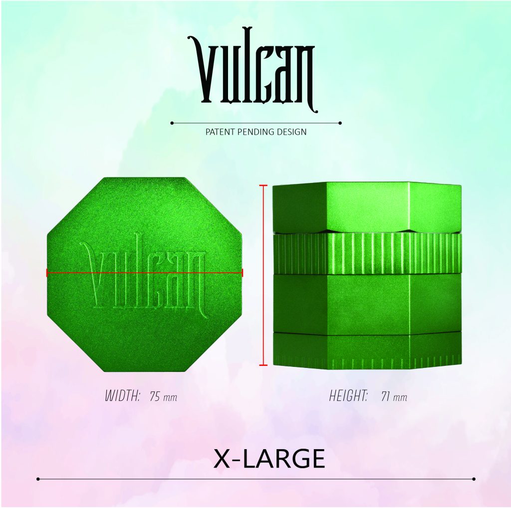 Vulcan 75mm Fully Magnetic 4pc Herb Grinder-Green - Octodabz